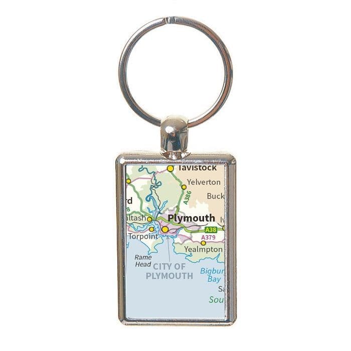 Map Keyring - Personalised Housewarming Gift or Wedding Anniversary Present