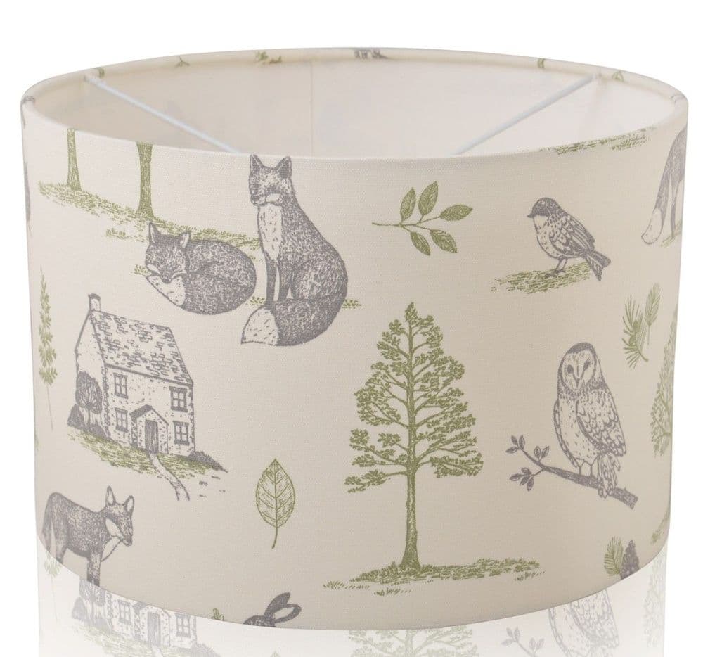 New Woodland Forest Natural Lampshade Ceiling Light / Table Lamp