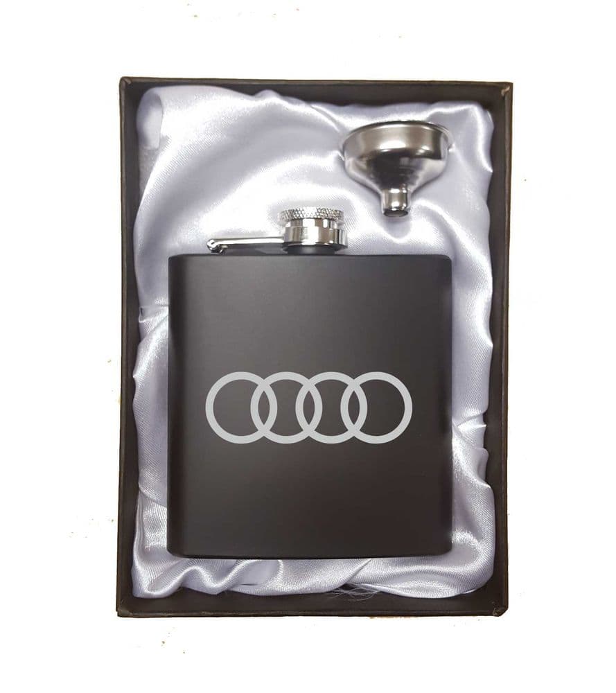 Audi Inspired Hip Flask Set