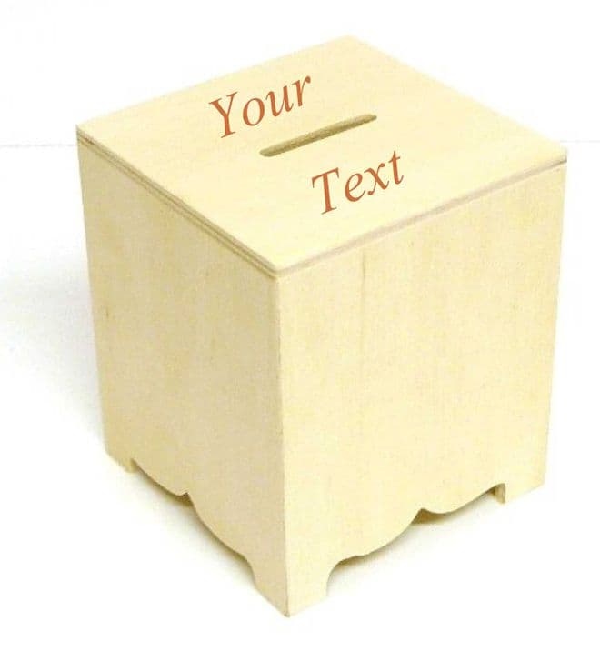 Personalised Wooden Money Box