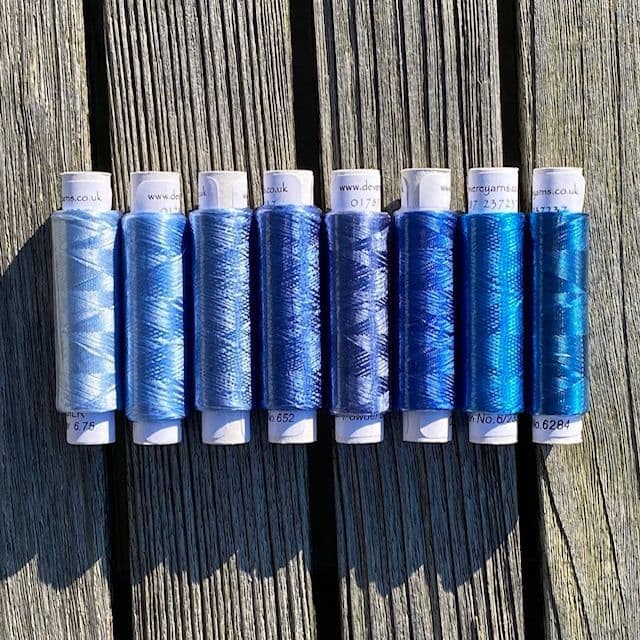 Silk shade card - Row 10