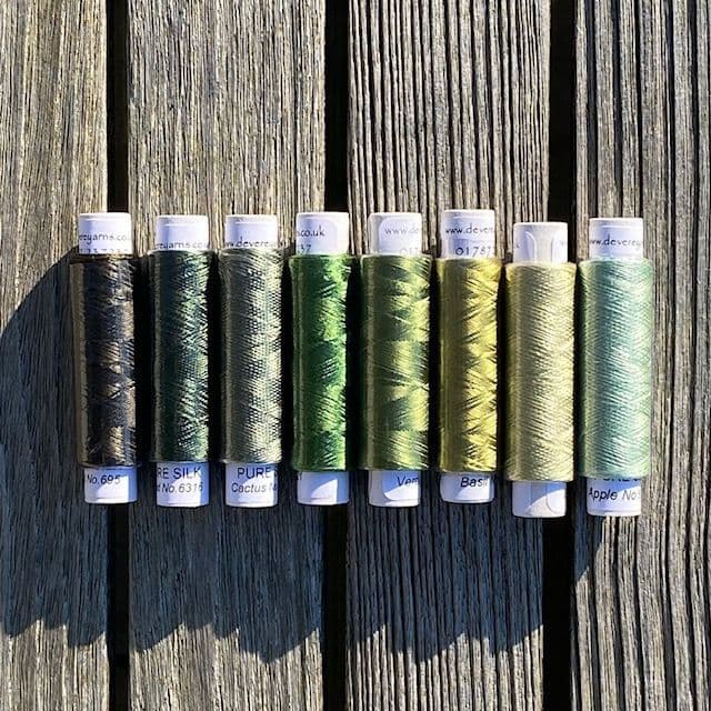 Silk shade card - Row 12