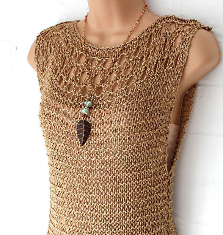 Gold knitted top