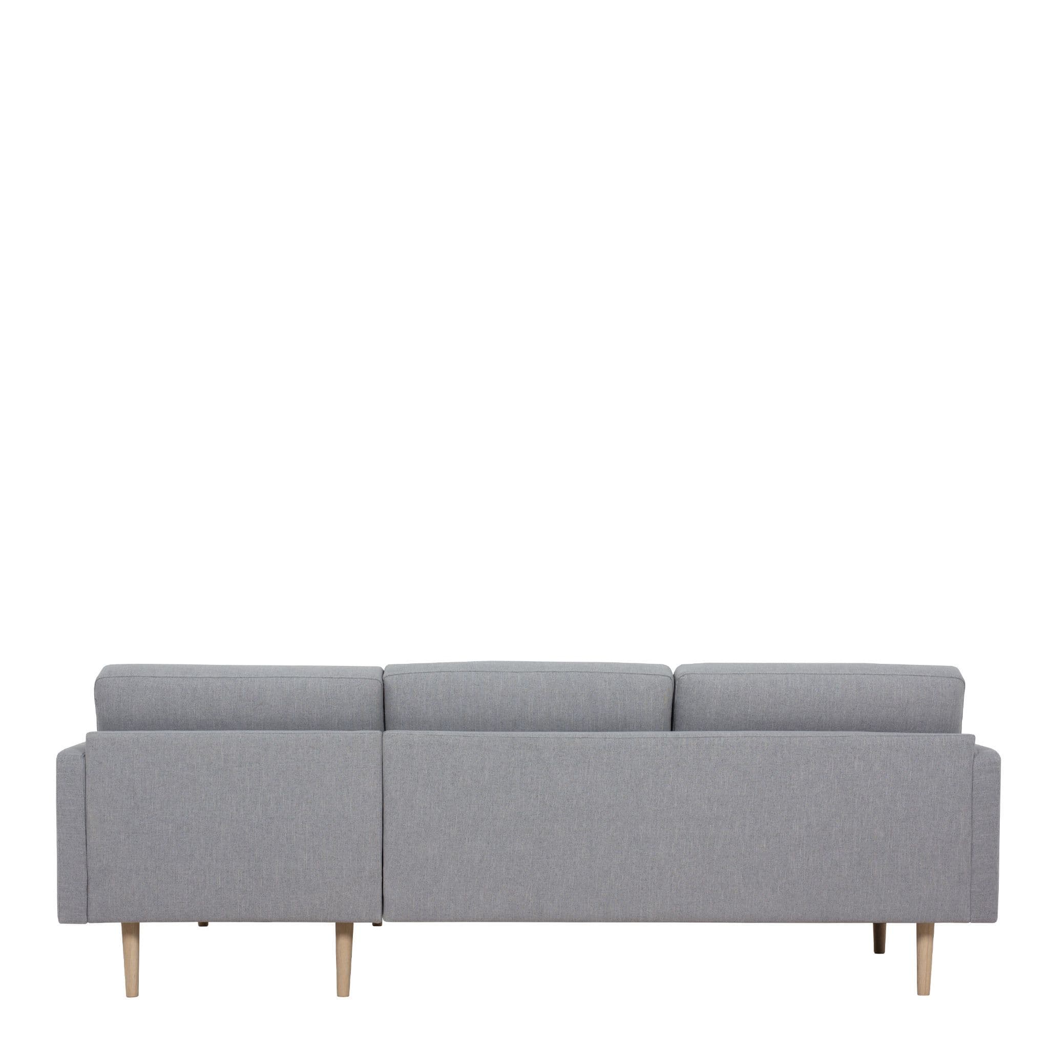 Larvik Chaiselongue Sofa in Grey with Oak Legs