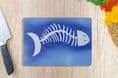 Tempered Glass Chopping Board with Fish Design