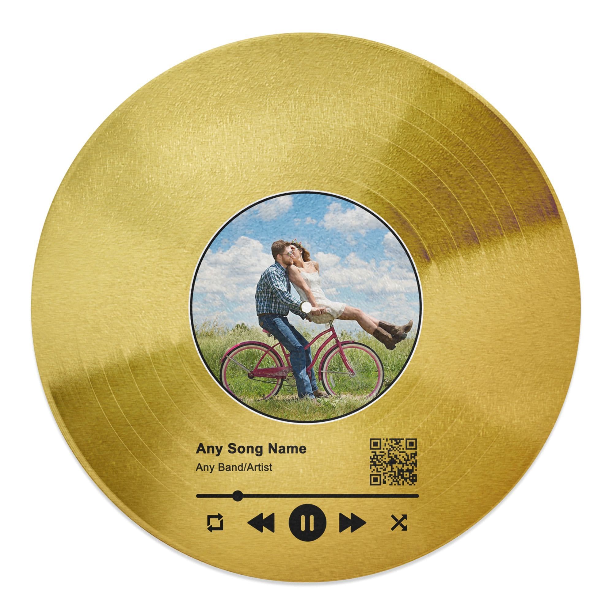 12 Inch Vinyl Record - Song & Album Music Keepsake QR Code 30cm Round ...