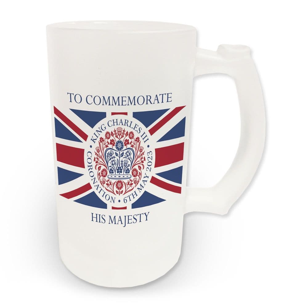 16oz To Commemorate King Charles III Coronation 2023 Frosted Glass Beer ...
