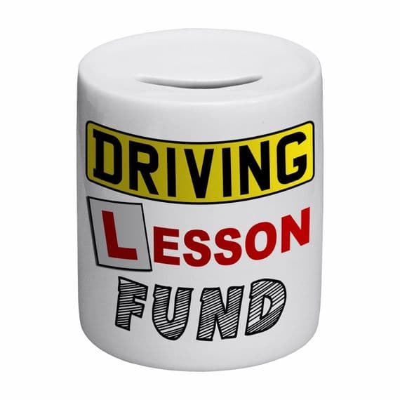 Driving Lesson Fund Novelty Ceramic Money Box