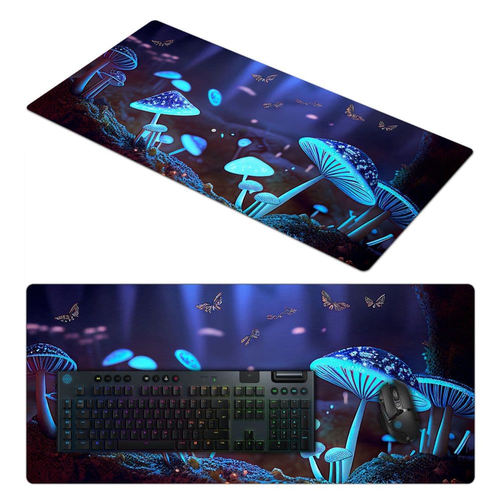 XXL Magical Mushrooms in Forest Fantasy Computer PC Gaming Mousemat