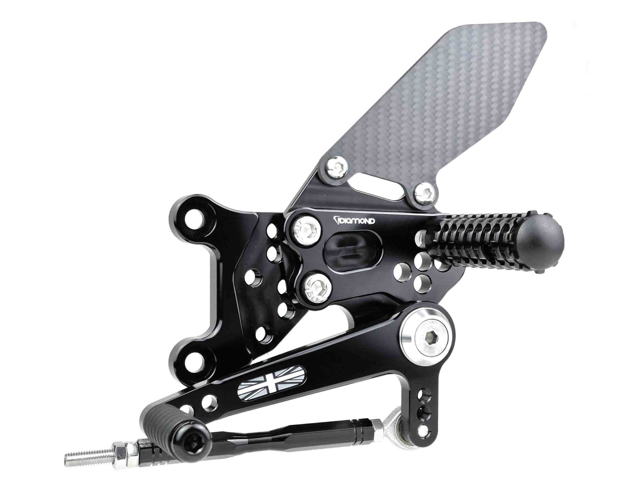 Aprilia RSV4 '09 Rearsets from Diamond Race Products - Now with Carbon ...