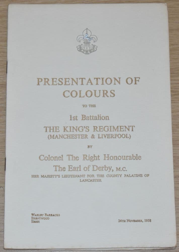 Presentation of Colours to the 1st Battalion The King s Regiment 24th ...