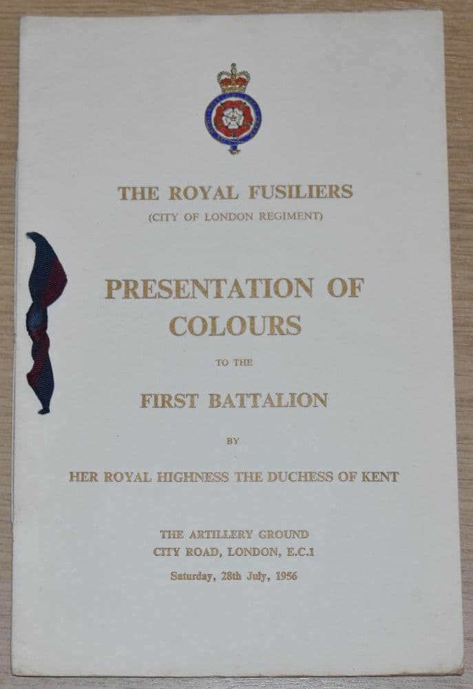 The Royal Fusiliers City of London Regiment Presentation of Colours to ...