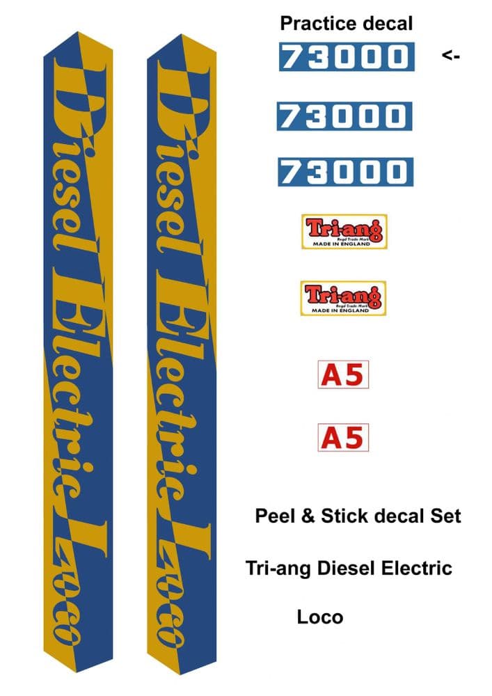 077 Tri-ang Diesel Electric Loco decal set