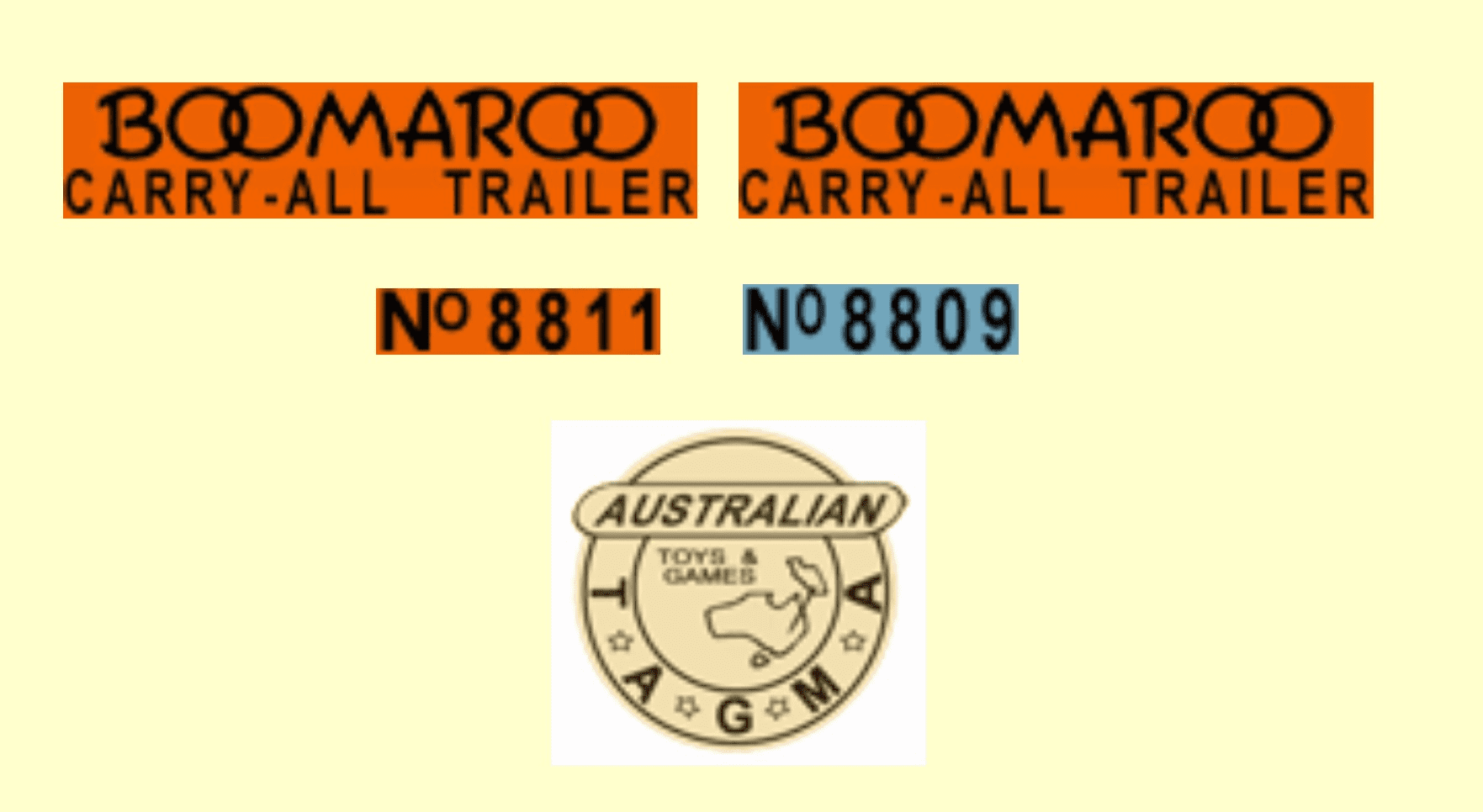 105 Boomaroo Toys Tagma Tractor/trailer decal set
