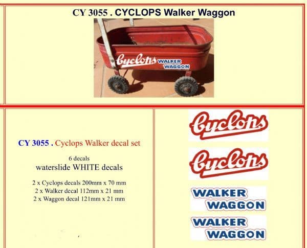 CY3055 Cyclops Walker decal set