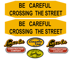 Ln12 Lincoln tip truck decal set