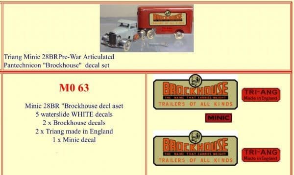 M063 Tri-ang Triang Minic 28BR Pre-War Articulated Pantechnicon ...