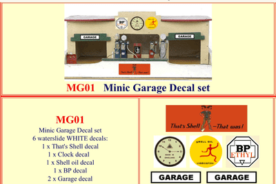 Tri-ang MINIC Decals