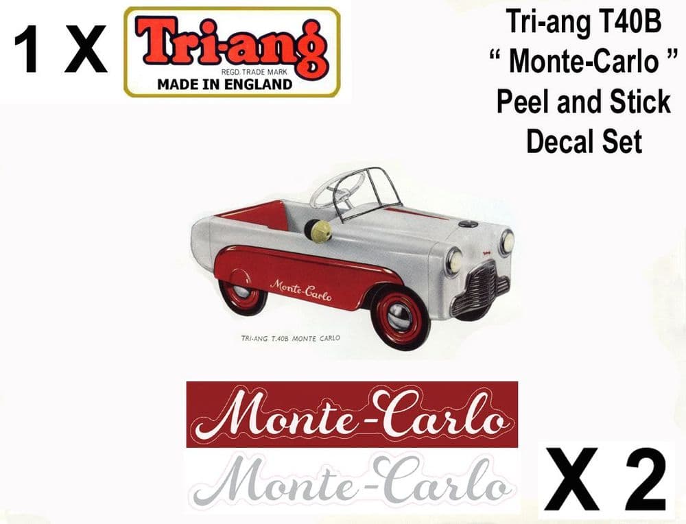 Set decals " Peel and stick " for the Tri-ang T40B " Monte - Carlo ...