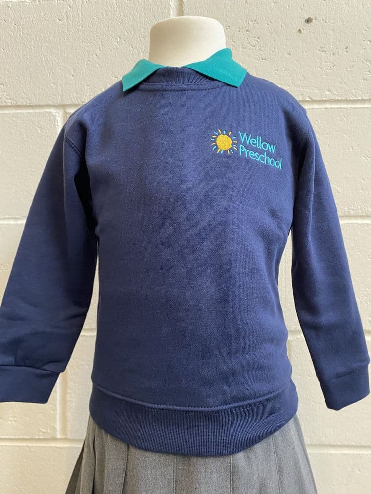 Navy Sweatshirt Wellow Pre-School