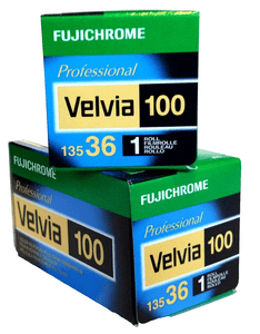 Fuji Velvia 100 iso 35mm 36 exp Colour Slide Camera Film 2 PACK