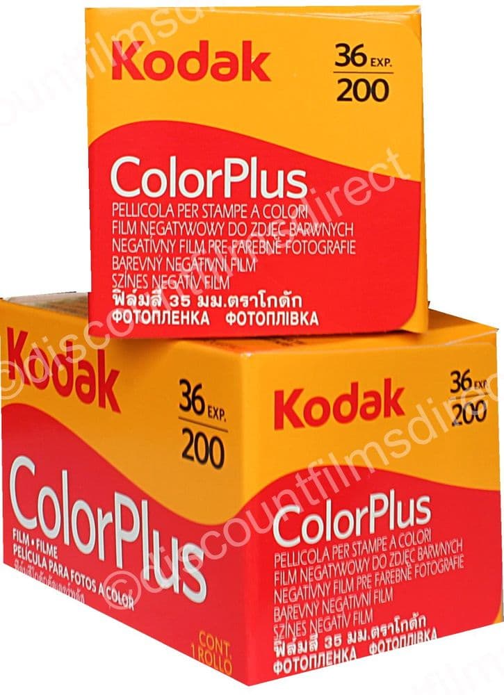 Kodak Color Plus 200 iso 36 exposure Colour Print Camera Film 2 PACK ...