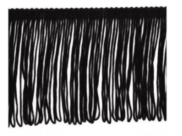 8529L Looped Fringe Black & White | M. Courts Ltd