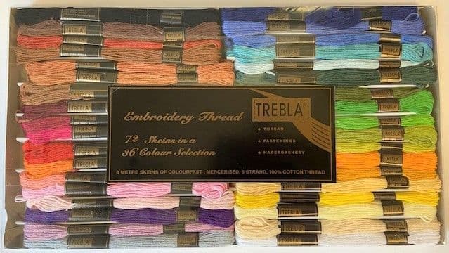 Trebla Assorted Embroidery Threads 72 skeins | M. Courts Ltd