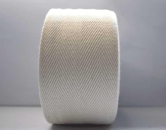 Trebla Cotton Herringbone Tape. 7 Widths. Black, Natural & White. 100 ...
