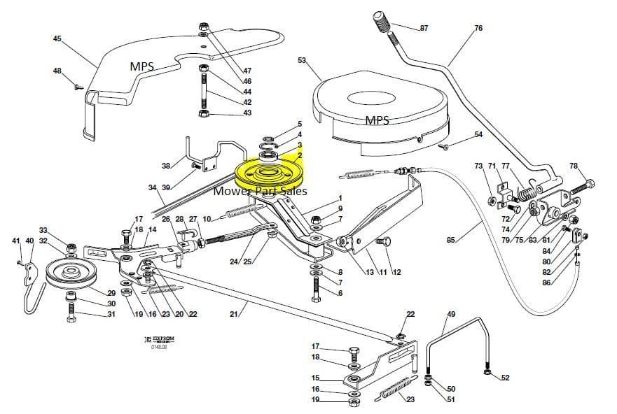 Genuine Deck Belt Idler Pulley Mountfield 1235M 1335M 1435H 1436H ...
