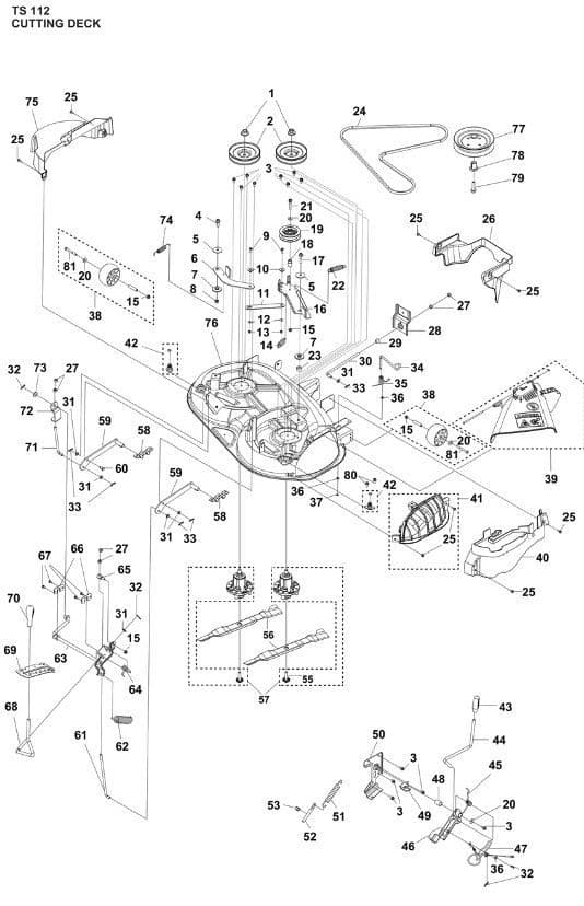 Husqvarna Cutter Deck Belt Fits TS112 TS114 - 531147906