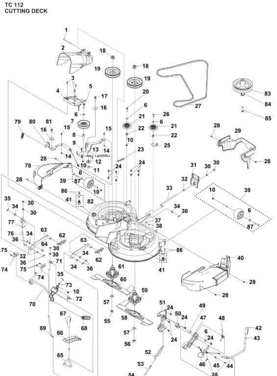 Husqvarna Kevlar Cutter Belt TC112 TC114 Cutting Deck 531147904 531 14 ...