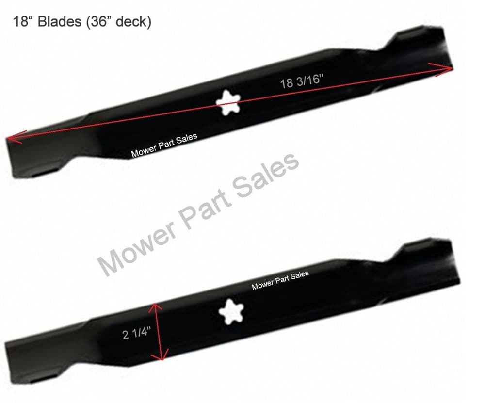 Set 18" Blades 36" Deck Jonsered LR10 LR11 LR12 LT12 LT14 LT13 LRH13 ...