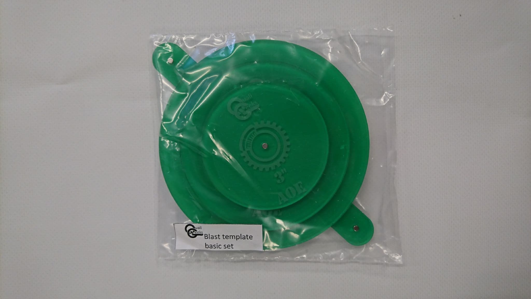 Blast Template - basic set - Transparent green