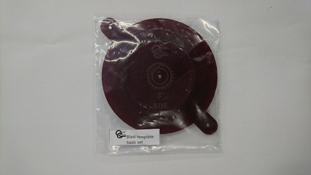 Blast Template - basic set - Transparent red