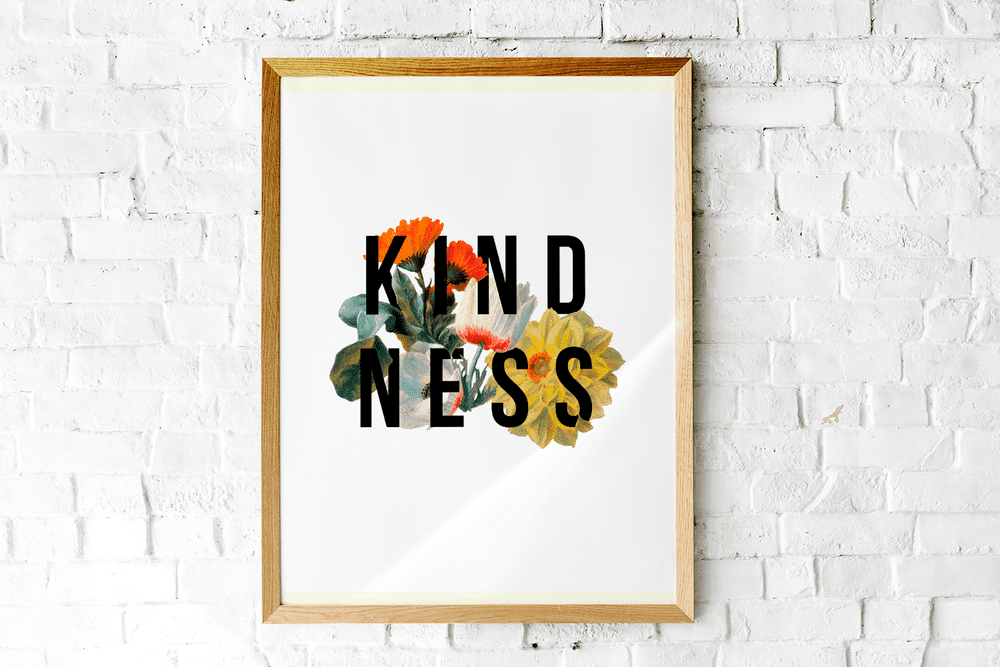 Kindness Floral A4 Print