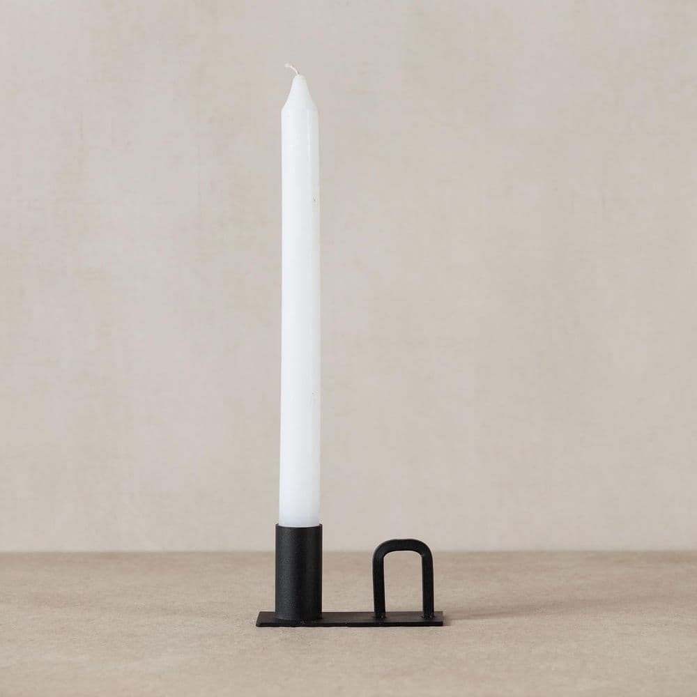 Black Loop Tapered Candle Holder