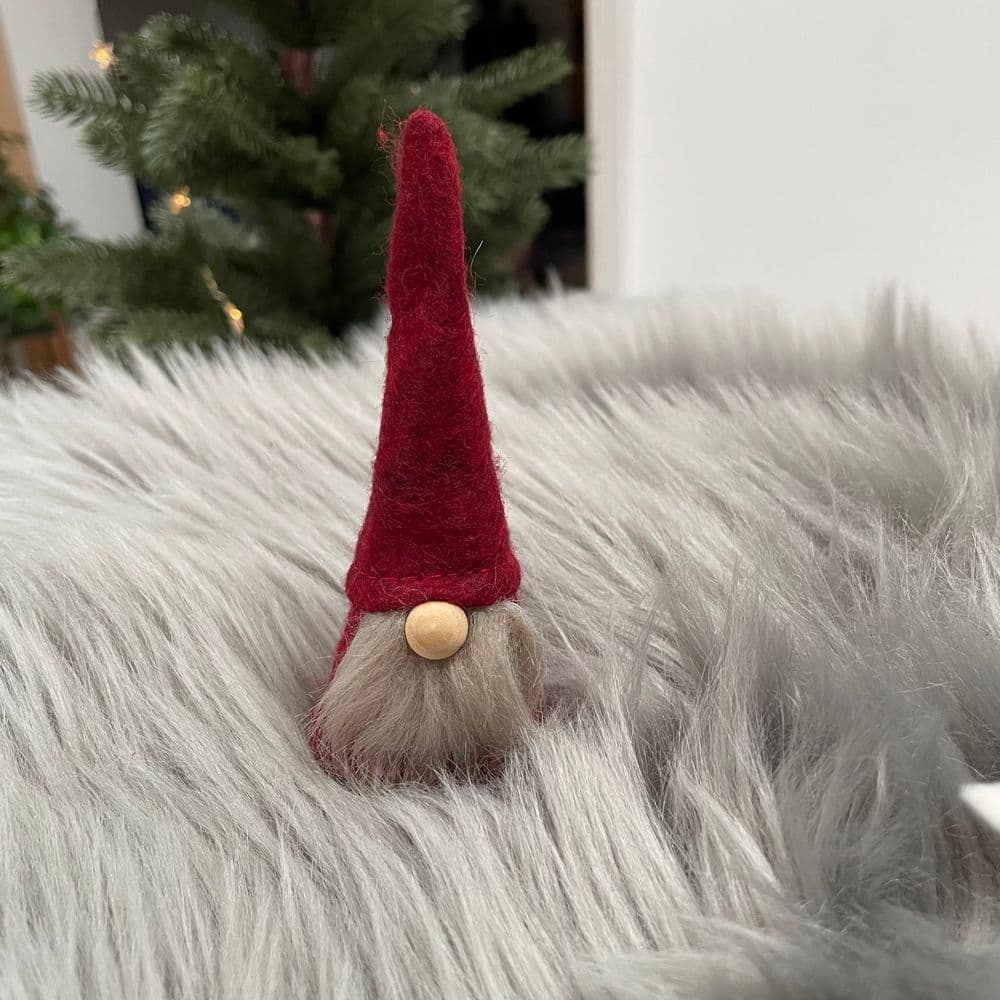 Dark Red Knitted/Felt Gonk