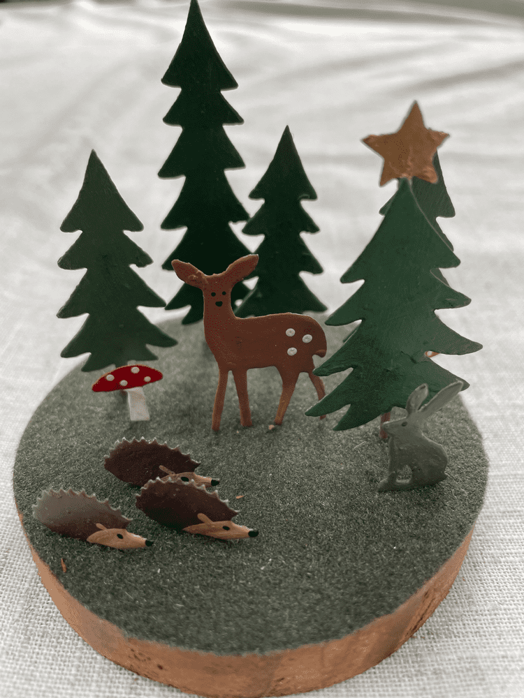 In the Woods Festive Forest Scene