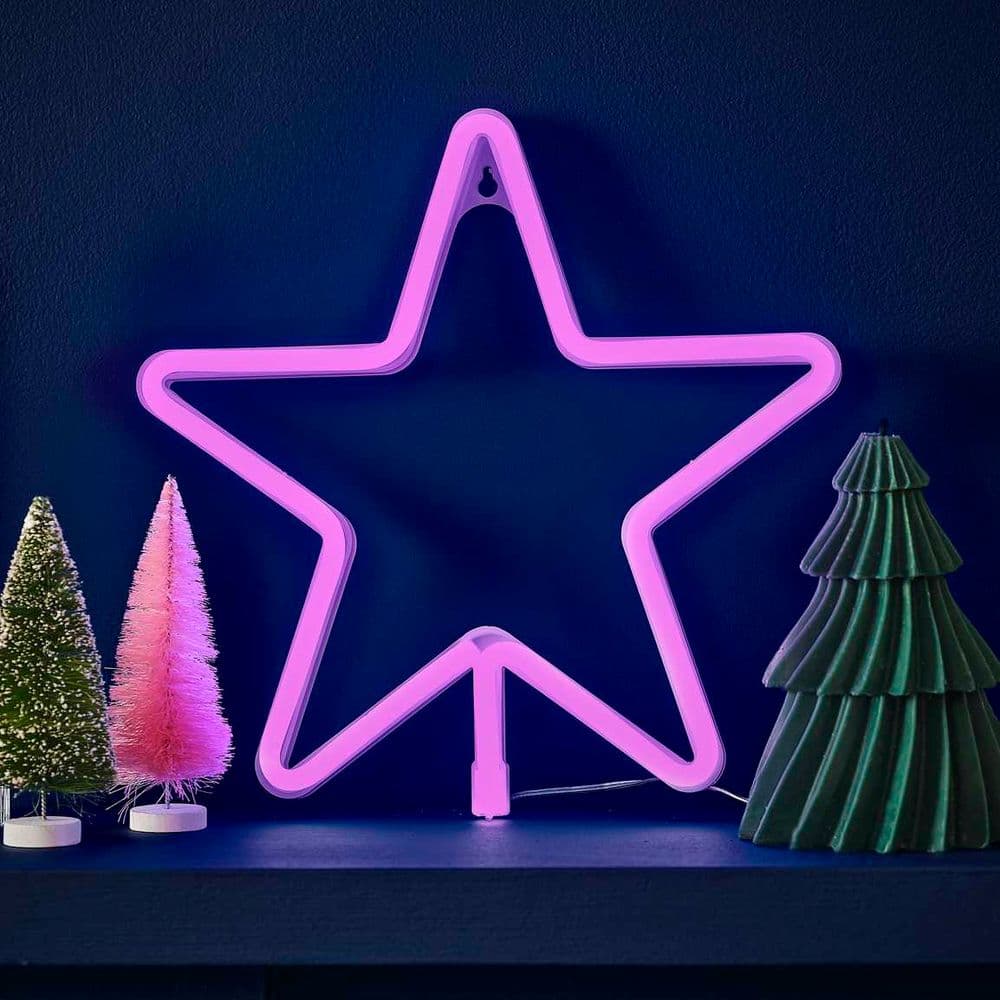 Neon Pink Star Light