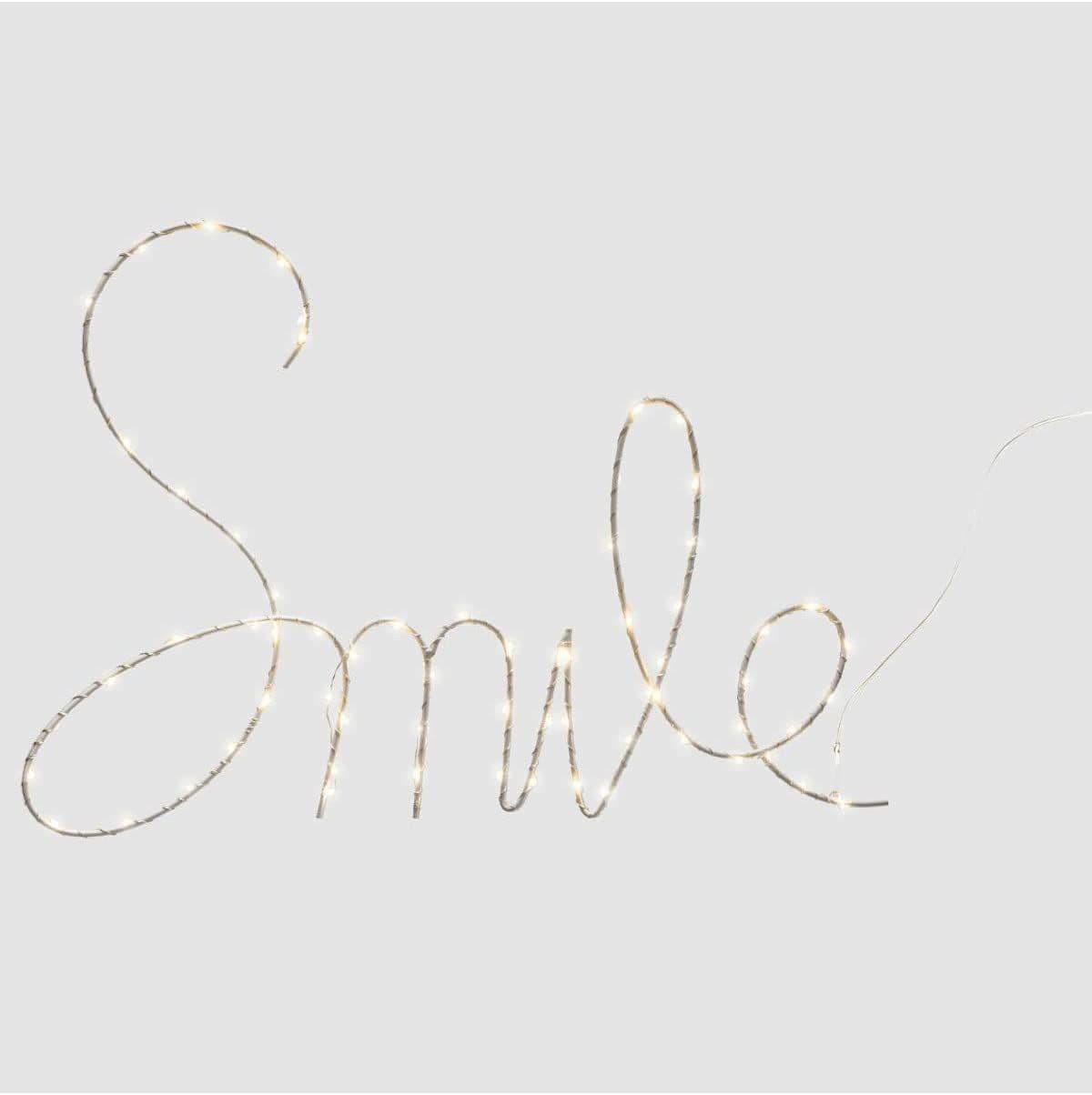 Smile LED Wall Light Battery Operated