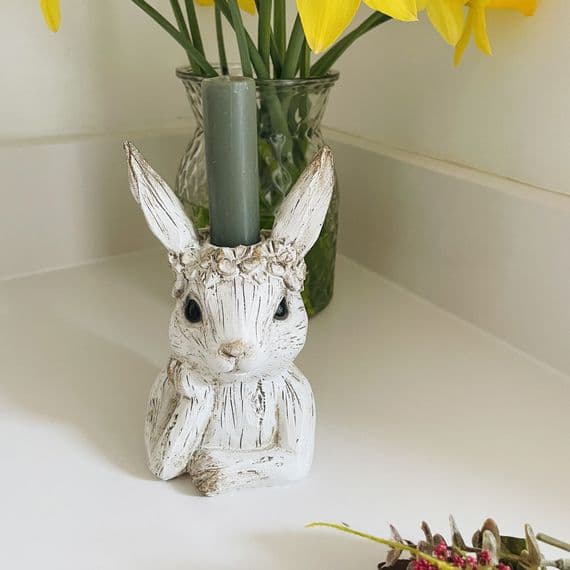 Thinking Rabbit Candle Holder