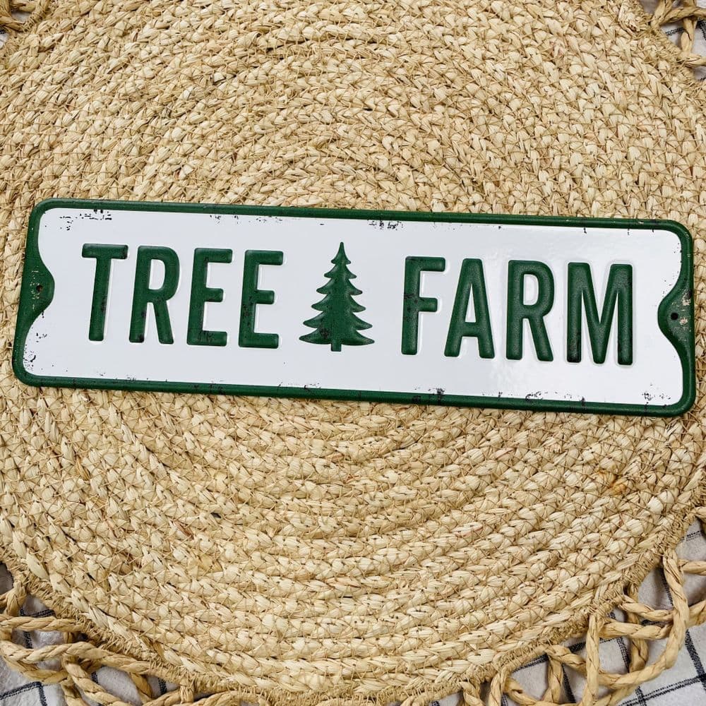 Tree Farm Festive Christmas Metal Sign