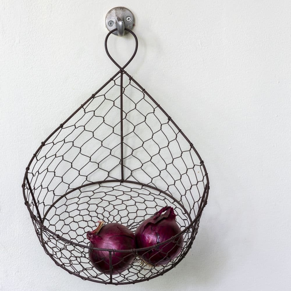 Wire Tear Drop Wall Hanging Basket