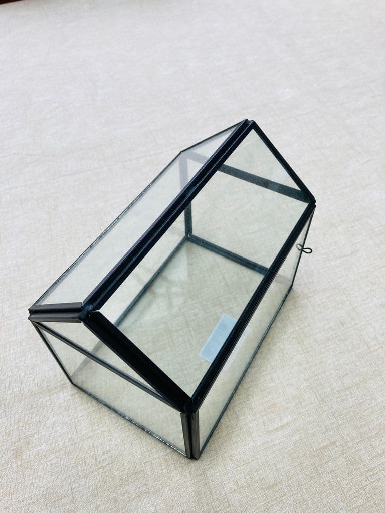 Zinc and Glass House Terrarium/Display Case