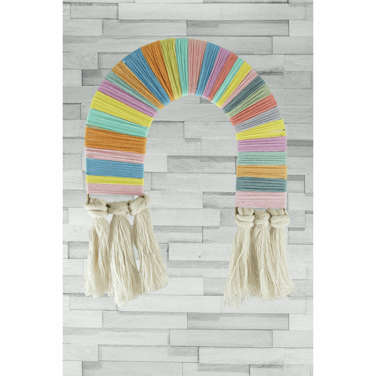 20cm Metal Rainbow Macramé Frame - Gold