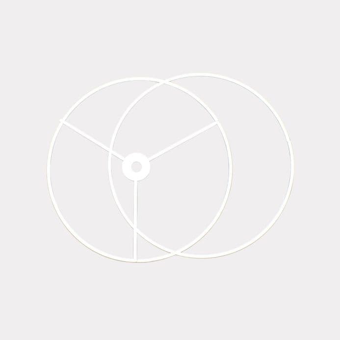 20cm US Spider Fitter 1/2" Washer Circular Lampshade Ring Set