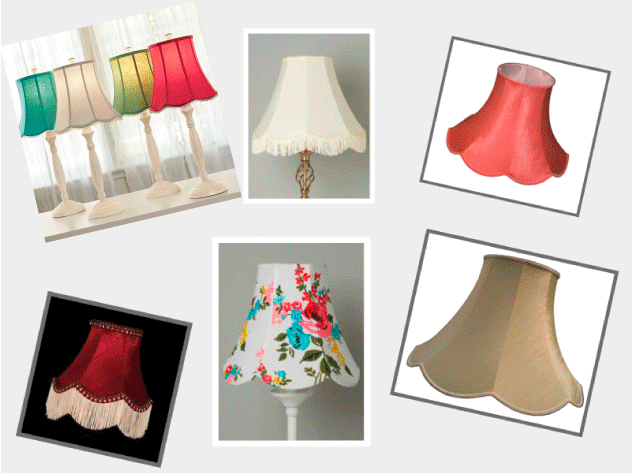22" Scallop Lampshade Frame with Duplex Shade Ring