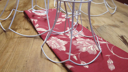 22" Scallop Lampshade Frame with Duplex Shade Ring