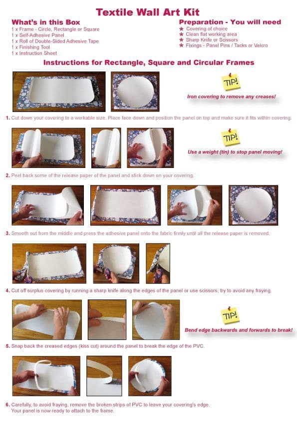 30cm Circle - Textile Wall Art Kit - Trade Pack X 24